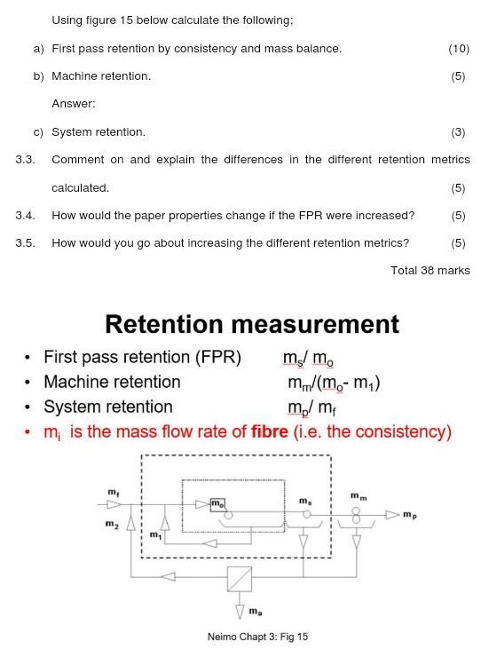 Solved 3.2. The solid mass flow (in kg/min ) of all process | Chegg.com