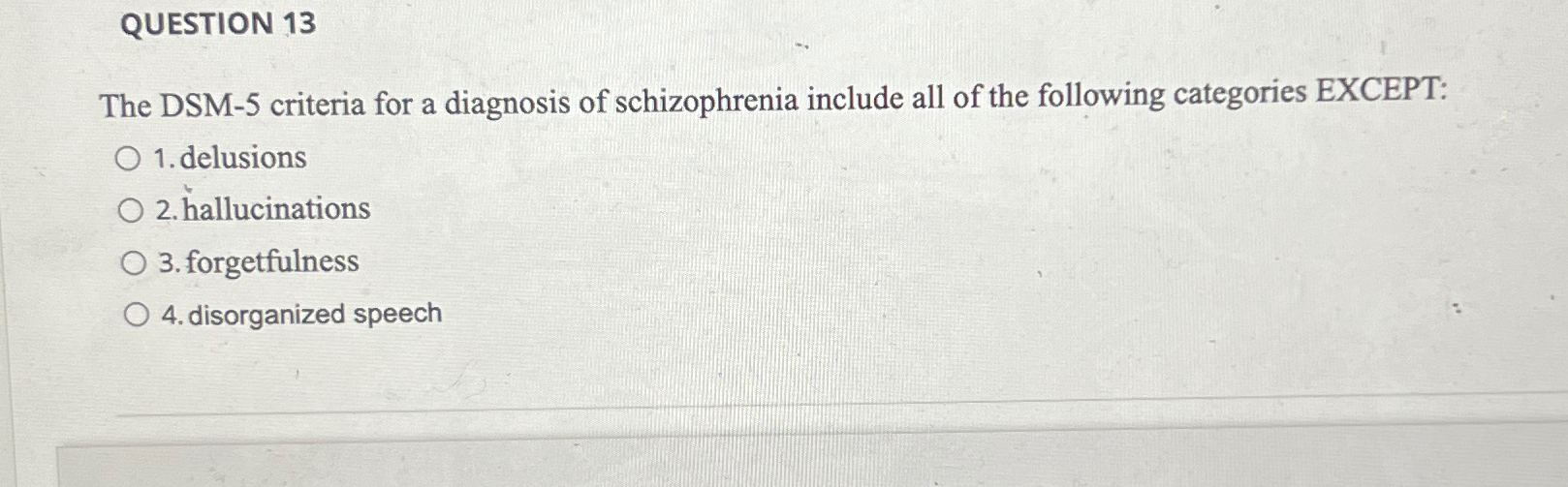 Solved QUESTION 13The DSM-5 criteria for a diagnosis of | Chegg.com Solved QUESTION 13The DSM-5 criteria for a diagnosis of | Chegg.com