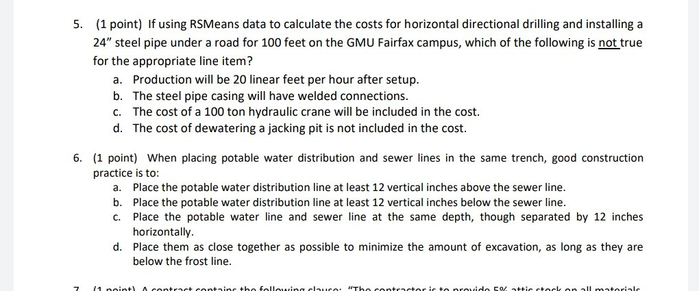 Solved 5. (1 point) If using RSMeans data to calculate the | Chegg.com