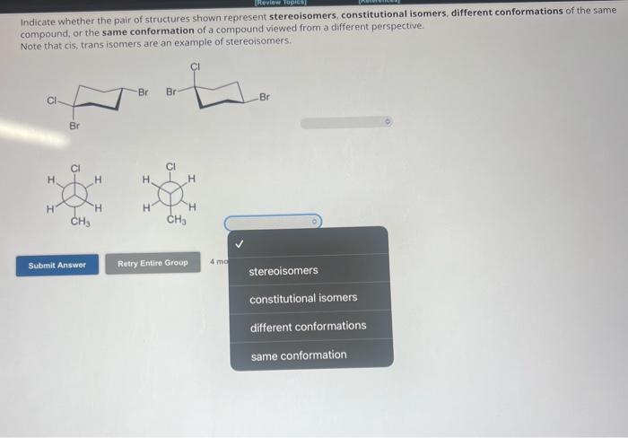 Solved Indicate whether the pair of structures shown | Chegg.com