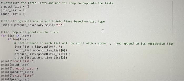 Solved IN Python: is it possible to convert my count_list | Chegg.com