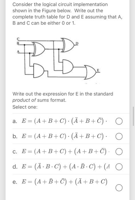 Solved Consider the logical circuit implementation shown in | Chegg.com