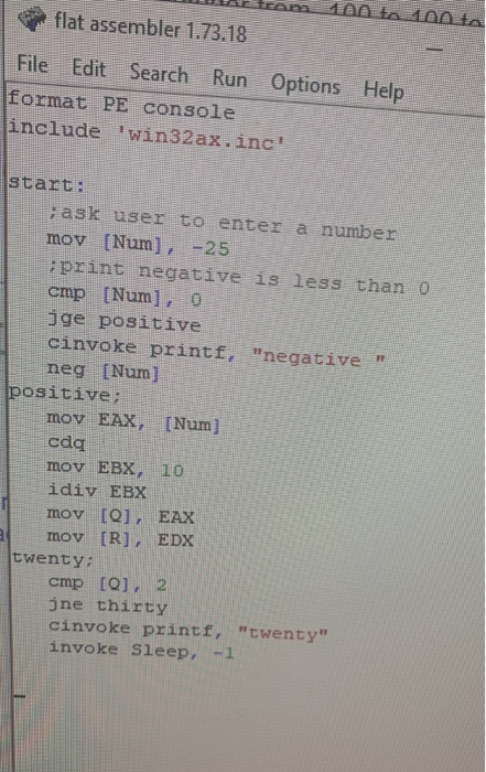Using X86 Assembly Language Write A Program That