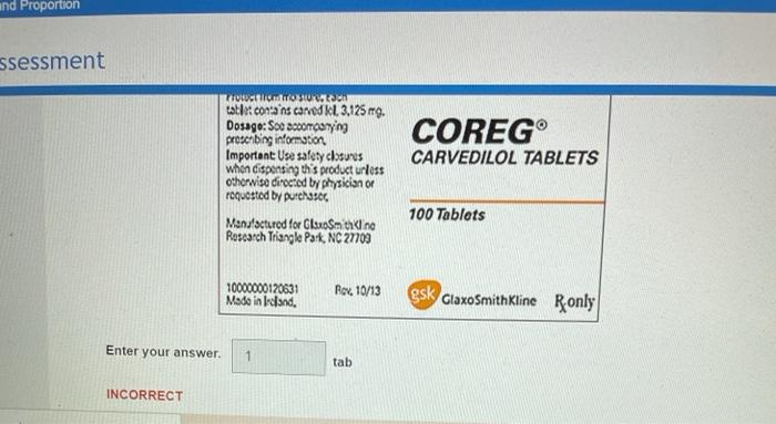 Solved Question 13 of 20 The pharmacy sends the nurse the | Chegg.com
