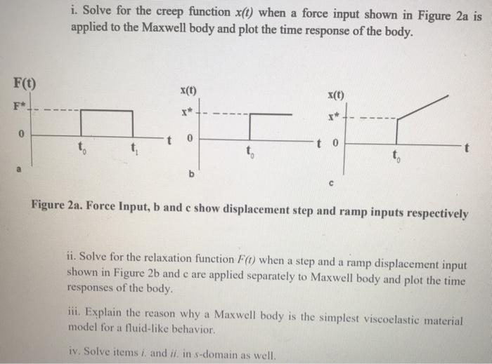 5. a. A Maxwell model of a viscoelastic body is given | Chegg.com