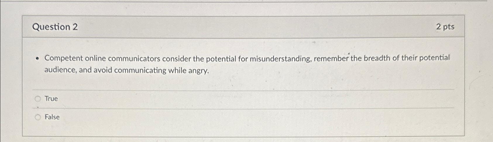 Solved Question 22 ﻿ptsCompetent online communicators | Chegg.com
