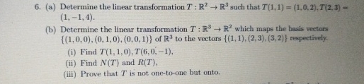 Solved (a) ﻿Determine the linear transformation T:R2→R3 | Chegg.com