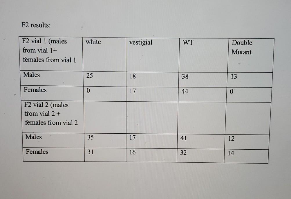Genetics Fruit Fly Data Assignment A If you performed | Chegg.com