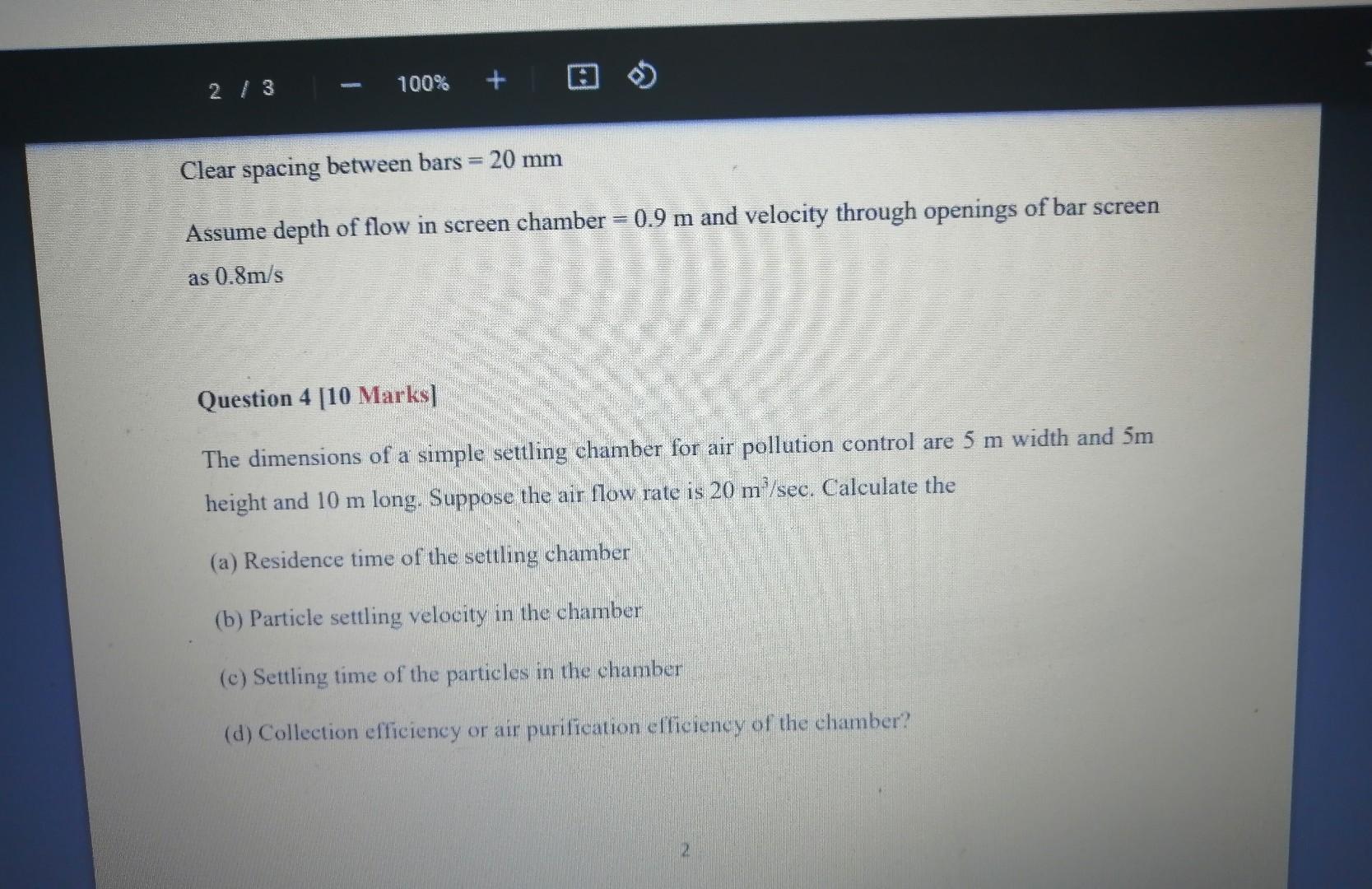 Solved Clear spacing between bars =20 mm Assume depth of | Chegg.com