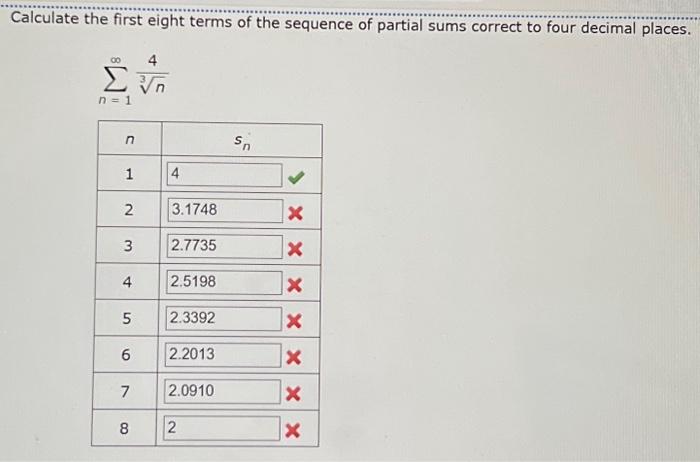 Solved Calculate the first eight terms of the sequence of | Chegg.com