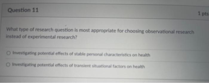 Solved What type of research question is most appropriate | Chegg.com