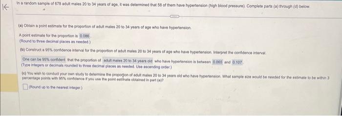 Solved (a) Obean a point estimate foe the proportion of | Chegg.com