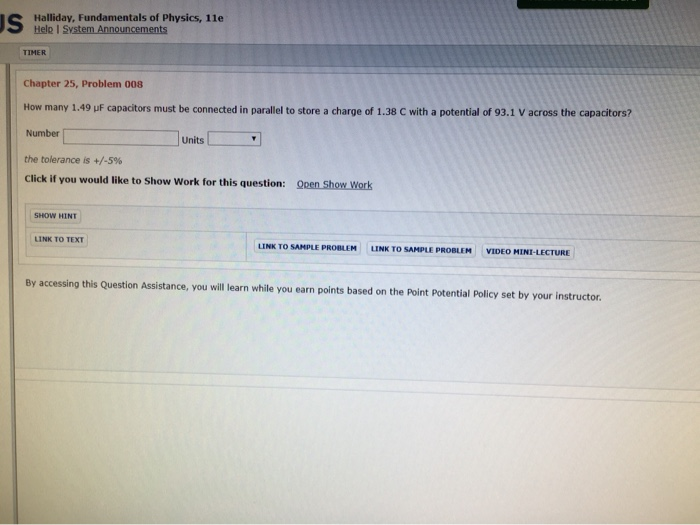 Solved 1 Halliday, Fundamentals of Physics, 11e Hele System | Chegg.com