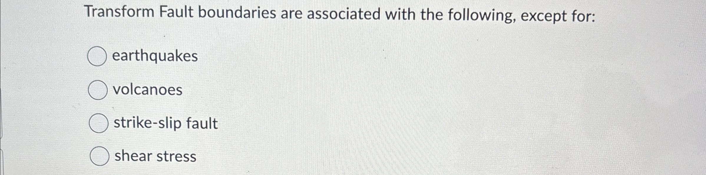 Solved Transform Fault boundaries are associated with the | Chegg.com