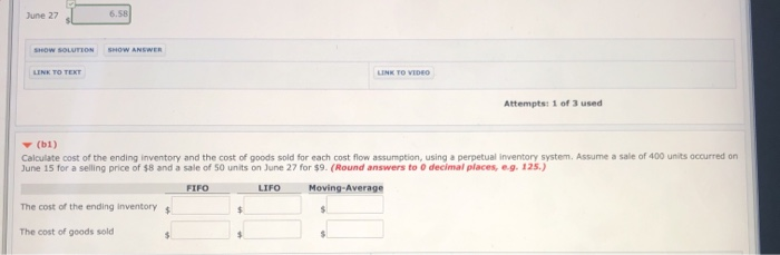 Solved Exercise 6-14 a-bi (Part Level Submission) Sarasota | Chegg.com