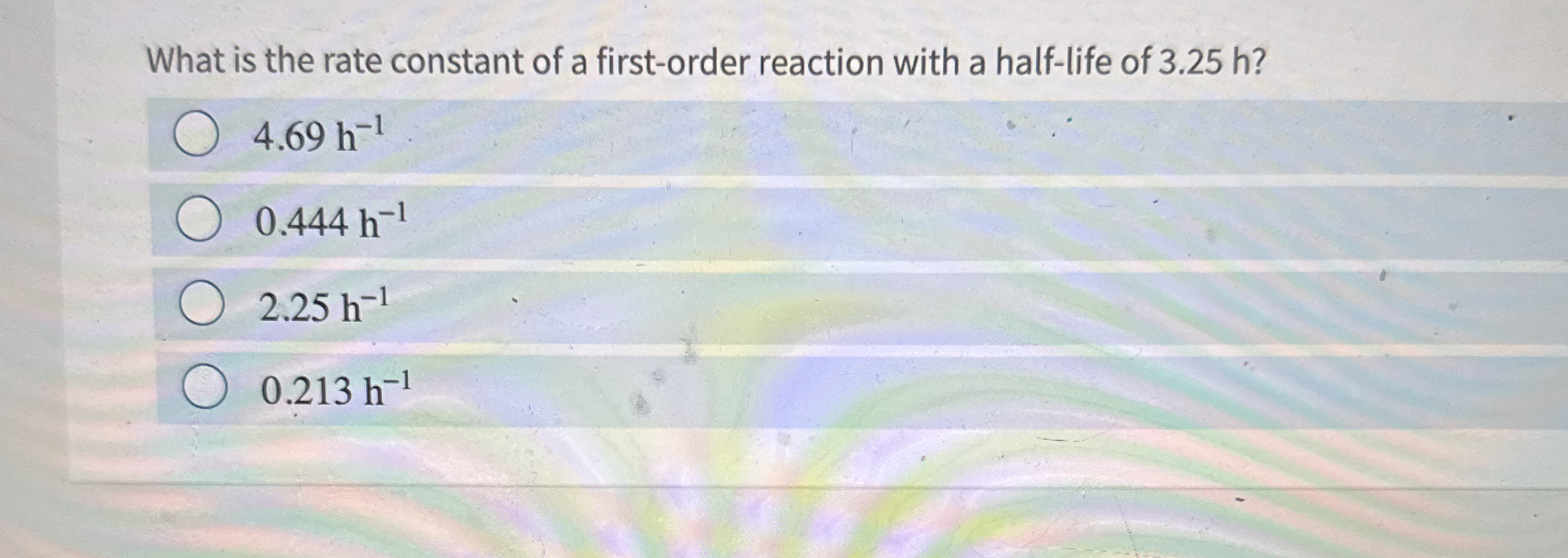 Solved What is the rate constant of a first-order reaction | Chegg.com