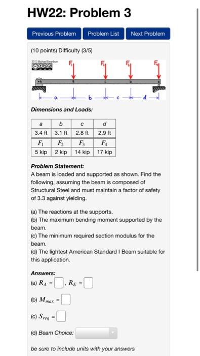 Solved HW22: Problem 3 Previous Problem Problem List Next | Chegg.com