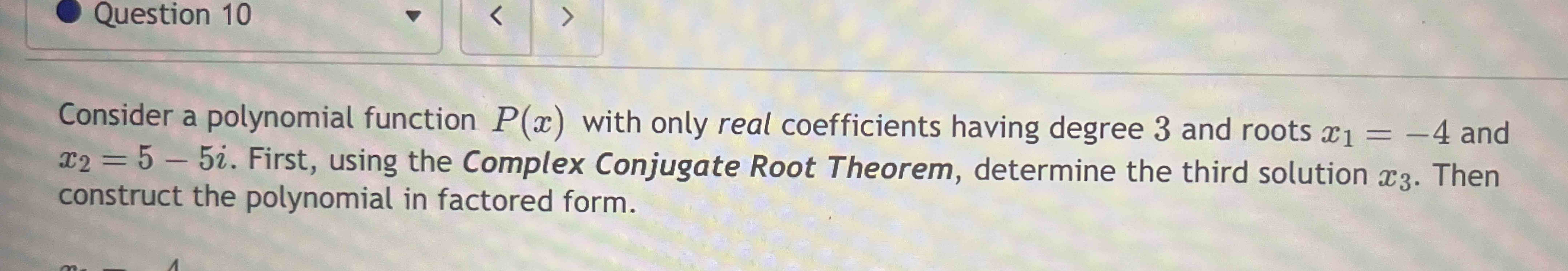 Solved Consider a polynomial function P(x) ﻿with only real | Chegg.com
