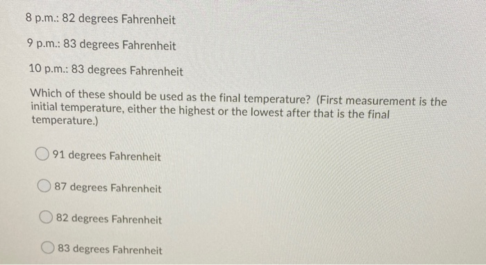Solved Question 7 (3 points) If the final temperature is | Chegg.com