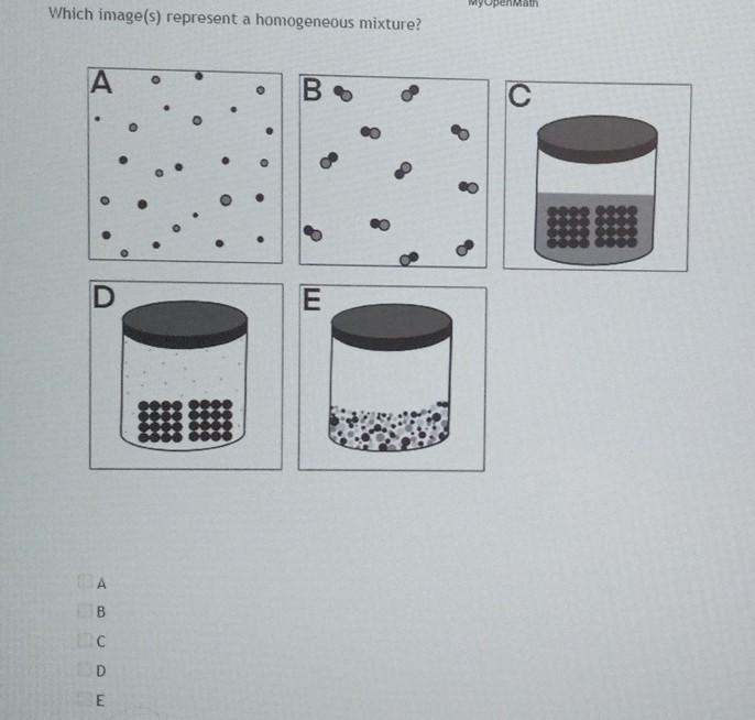 Solved Which image(s) represent a homogeneous mixture? | Chegg.com