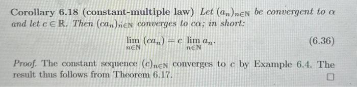 Solved Exercise 6.6 Prove Corollary 6.18 directly, using the | Chegg.com