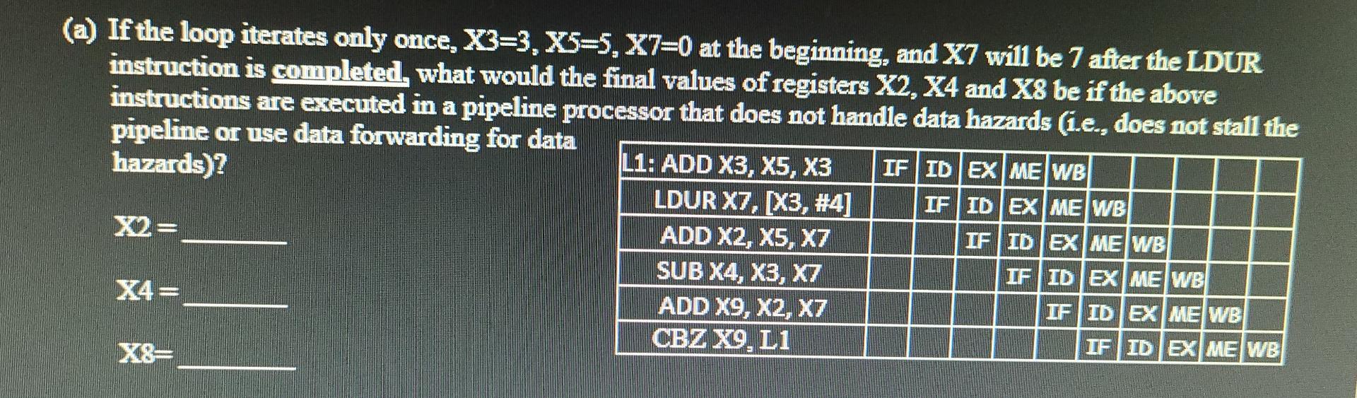 Solved 9. (10 pts) Consider the LEGv8 code below LI: ADD X3, | Chegg.com