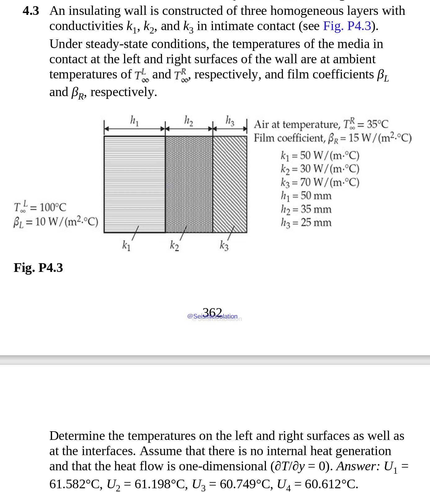 Solved 4.3 ﻿An insulating wall is constructed of three | Chegg.com