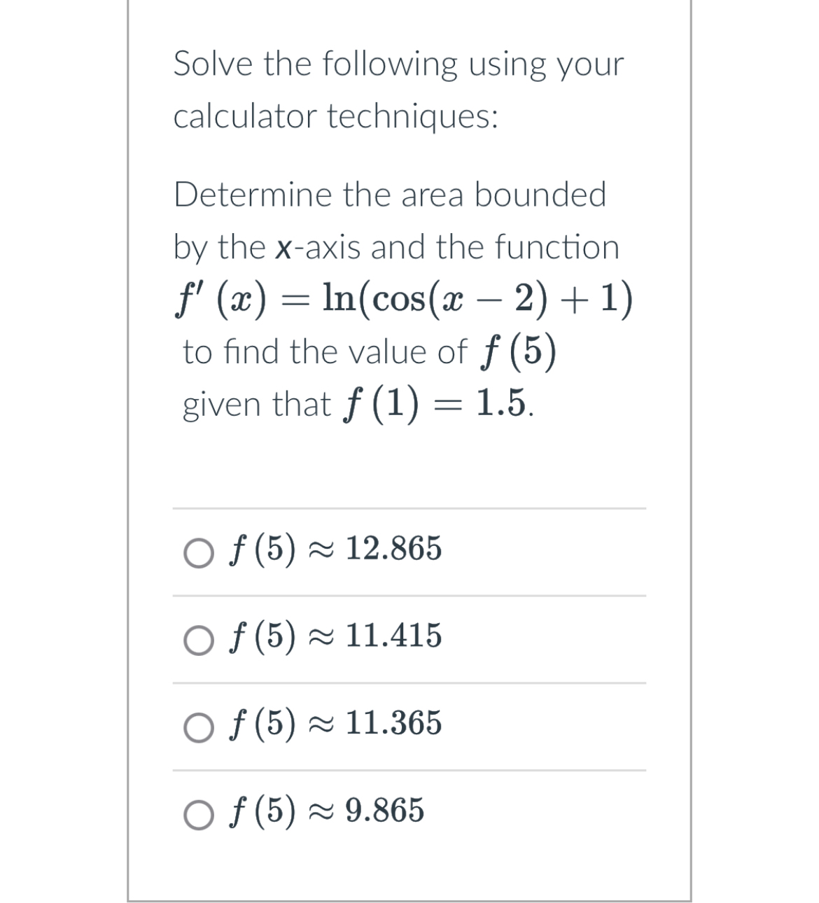 Solved Solve the following using your calculator | Chegg.com