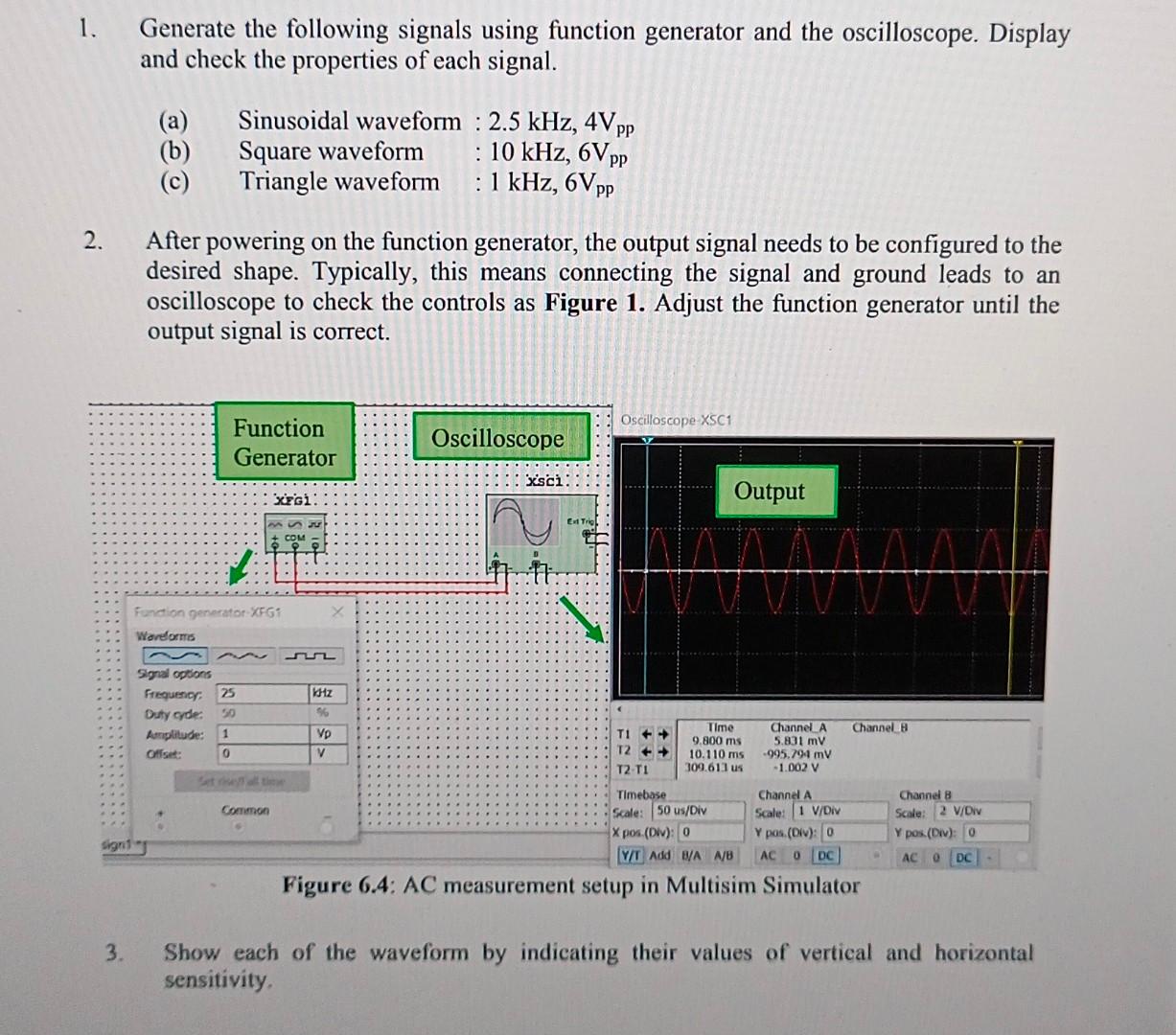 Solved 1. Generate the following signals using function | Chegg.com
