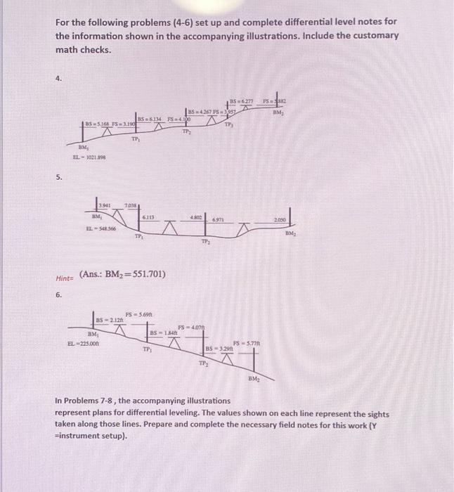 Solved For the following problems (4-6) set up and complete | Chegg.com