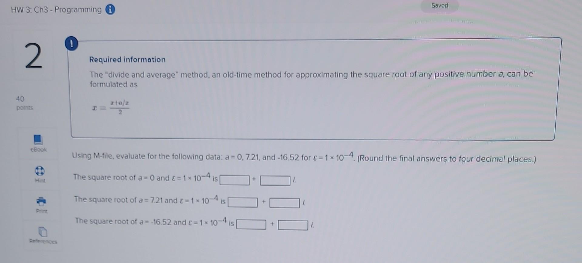 Solved Required information The "divide and average" method, | Chegg.com