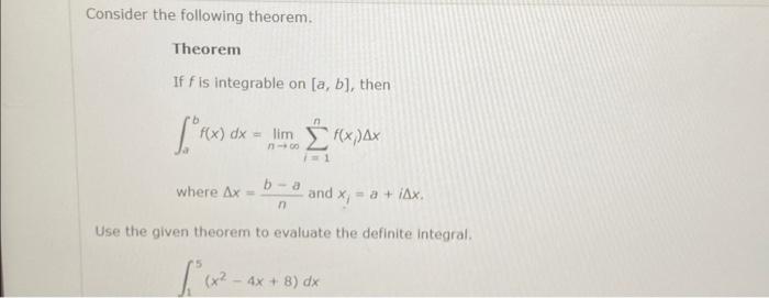 Solved Consider the following theorem. Theorem If f is | Chegg.com