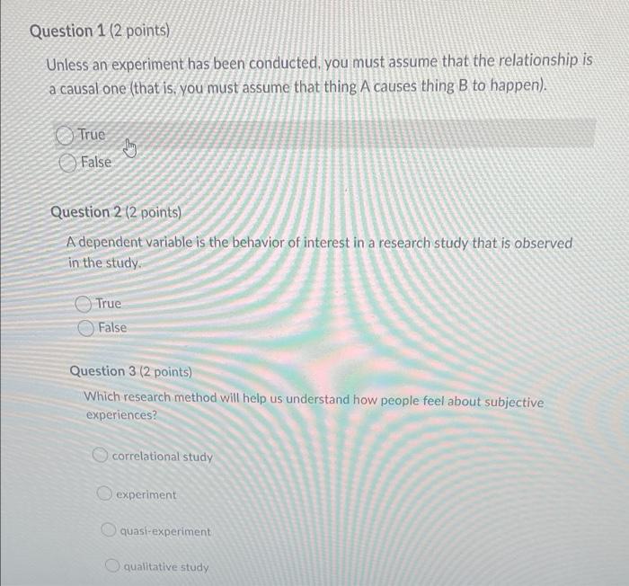 Solved Question 1 (2 points) Unless an experiment has been | Chegg.com