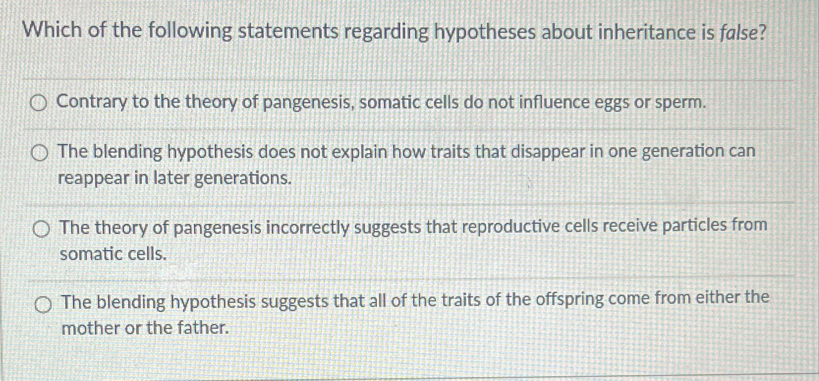 Solved Which of the following statements regarding | Chegg.com