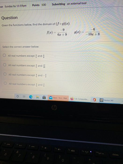 Solved Points 100 Submitting an external tool ue Sunday by | Chegg.com