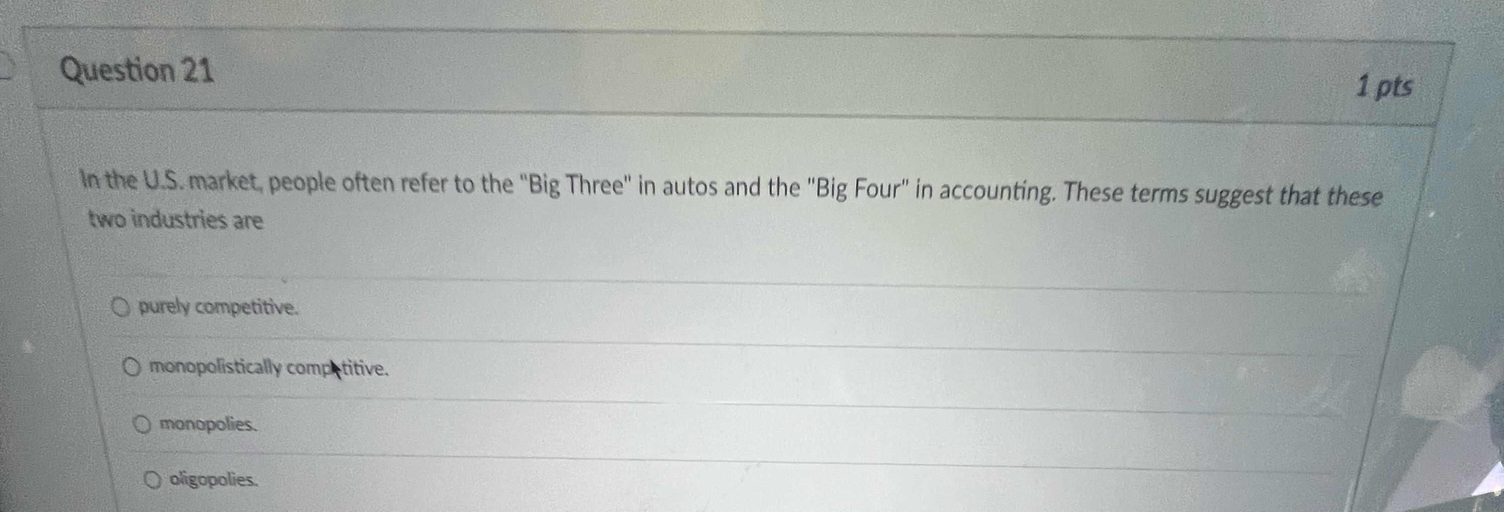 Solved Question 211 ﻿ptsIn the U.S. ﻿market, people often | Chegg.com