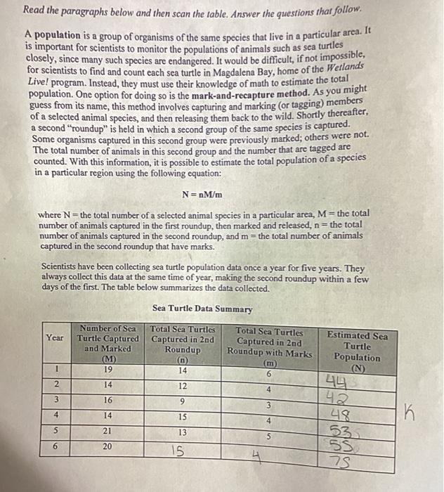 Solved Read the paragraphs below and then scan the table. | Chegg.com