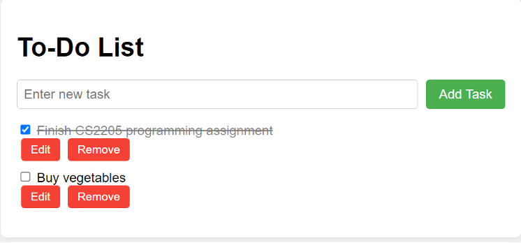 Solved Scenario:You are developing a to-do list application | Chegg.com