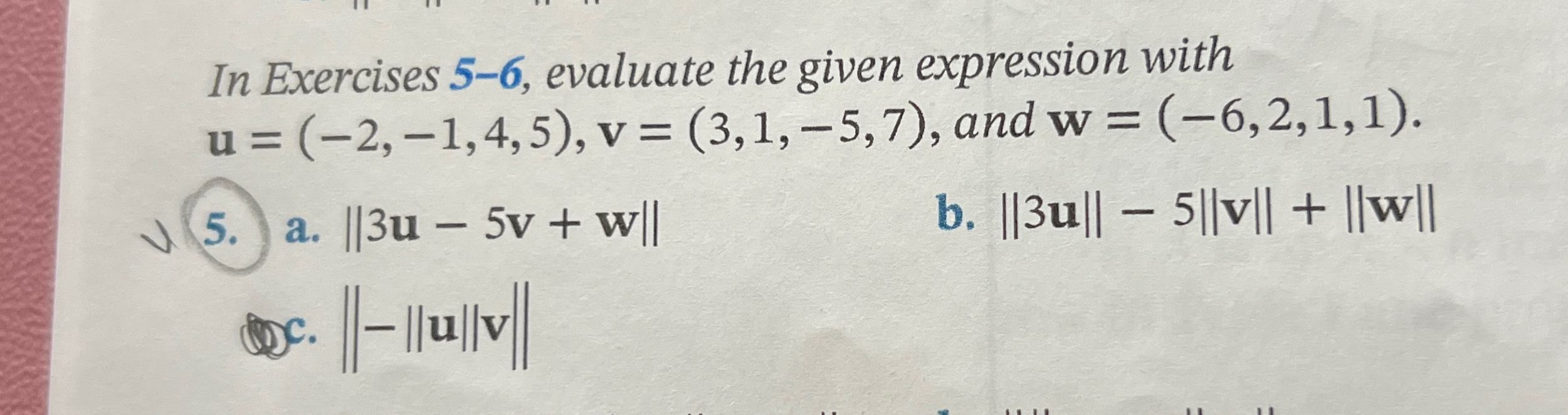 Solved In Exercises 5-6, ﻿evaluate the given expression with | Chegg.com