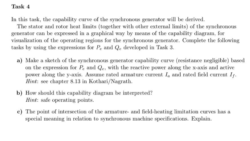 Task 4 In this task, the capability curve of the | Chegg.com