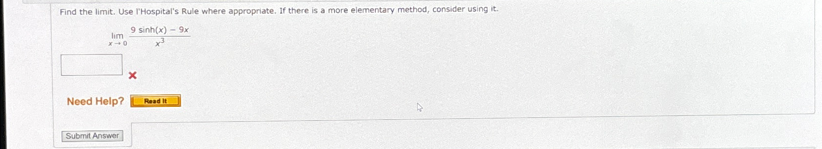 Solved Find the limit. ﻿Use l'Hospital's Rule where | Chegg.com
