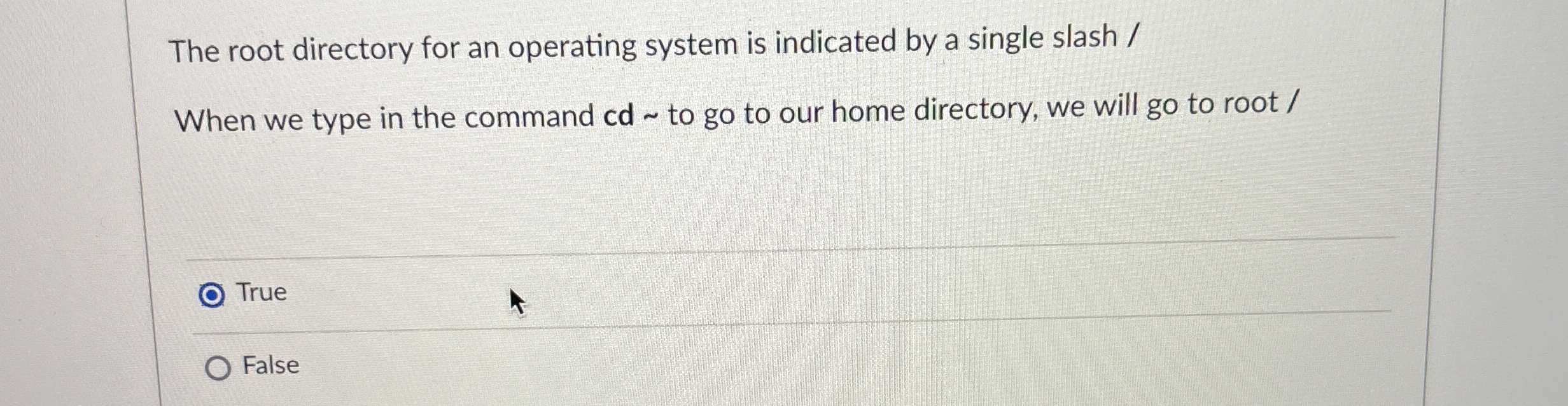 Solved The root directory for an operating system is | Chegg.com