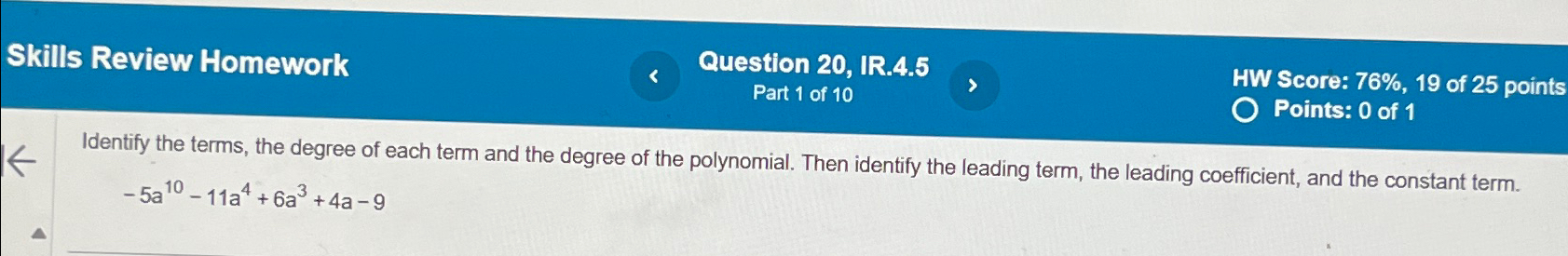 Solved Skills Review HomeworkQuestion 20, ﻿IR.4.5Part 1 ﻿of | Chegg.com