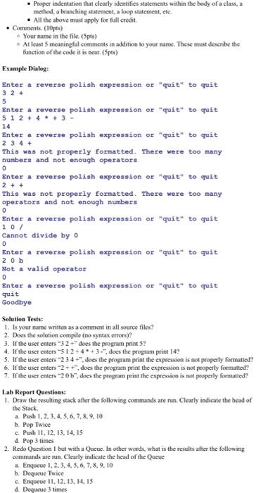 Solved Objective: Write a class called Reverse Polish | Chegg.com