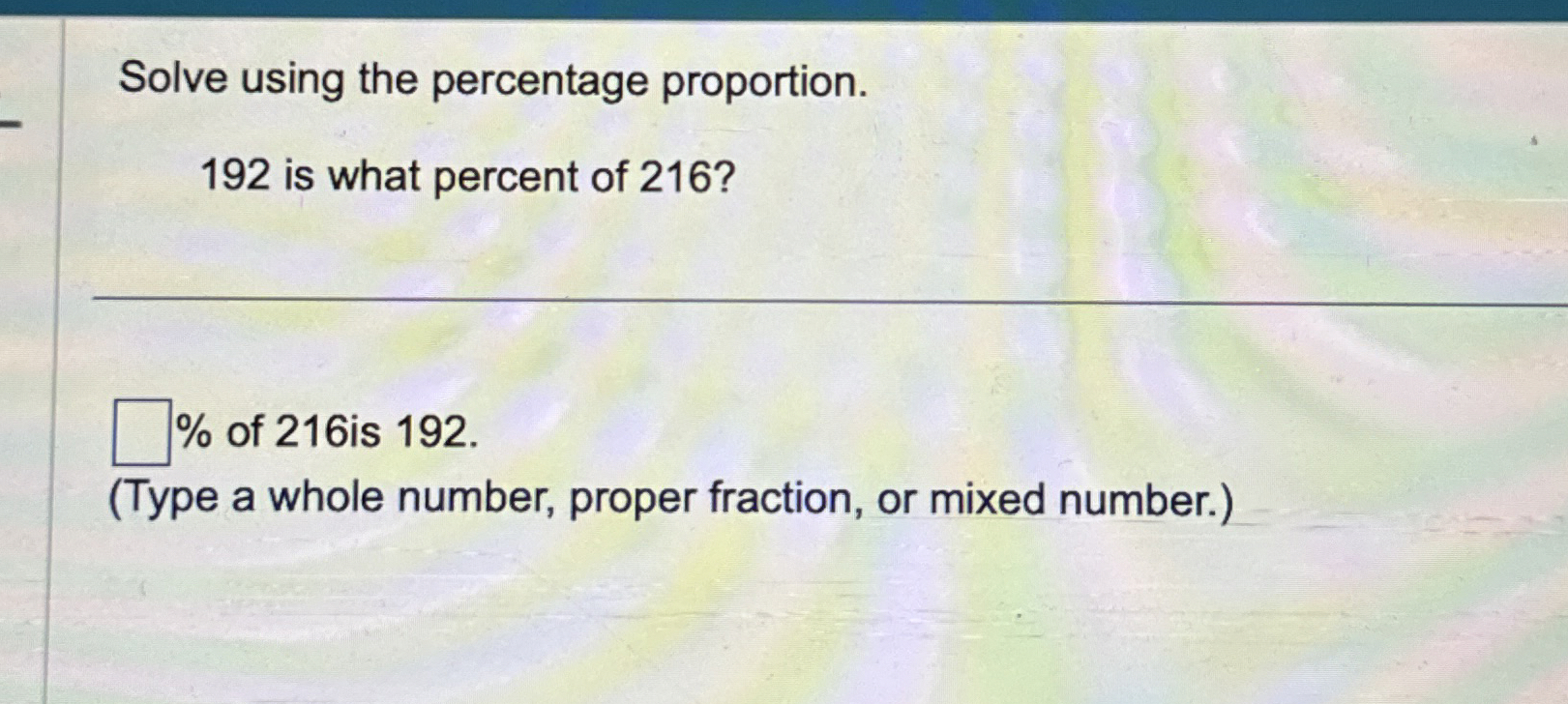 Solved Solve using the percentage proportion.192 ﻿is what | Chegg.com