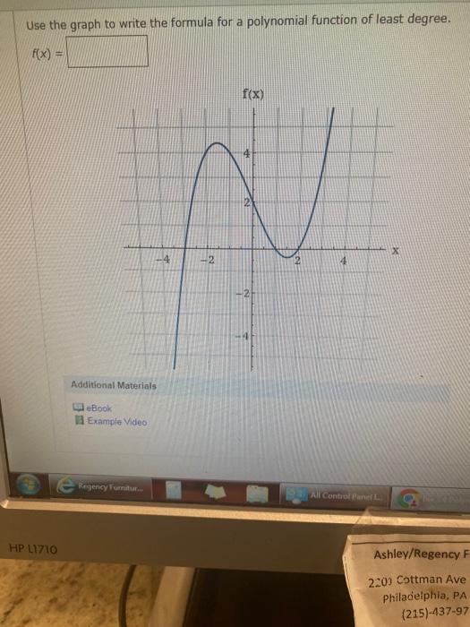 Solved Use the graph to write the formula for a polynomial | Chegg.com