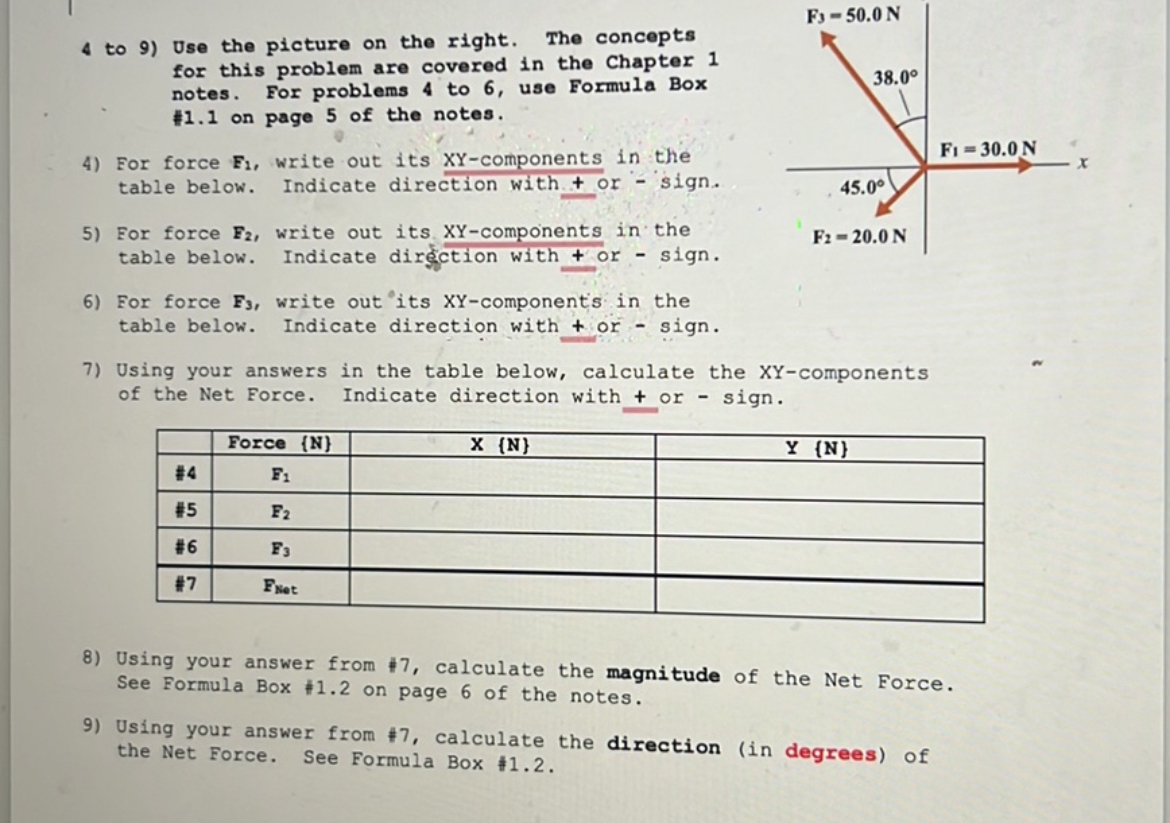 Solved 4 ﻿to 9) ﻿Use the picture on the right. The concepts | Chegg.com