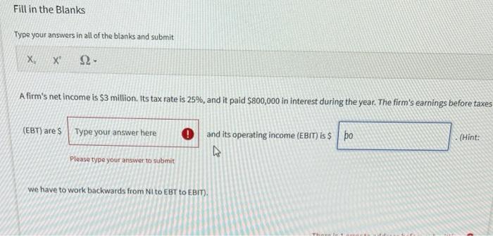 Solved Fill in the Blanks Type your answers in all of the | Chegg.com