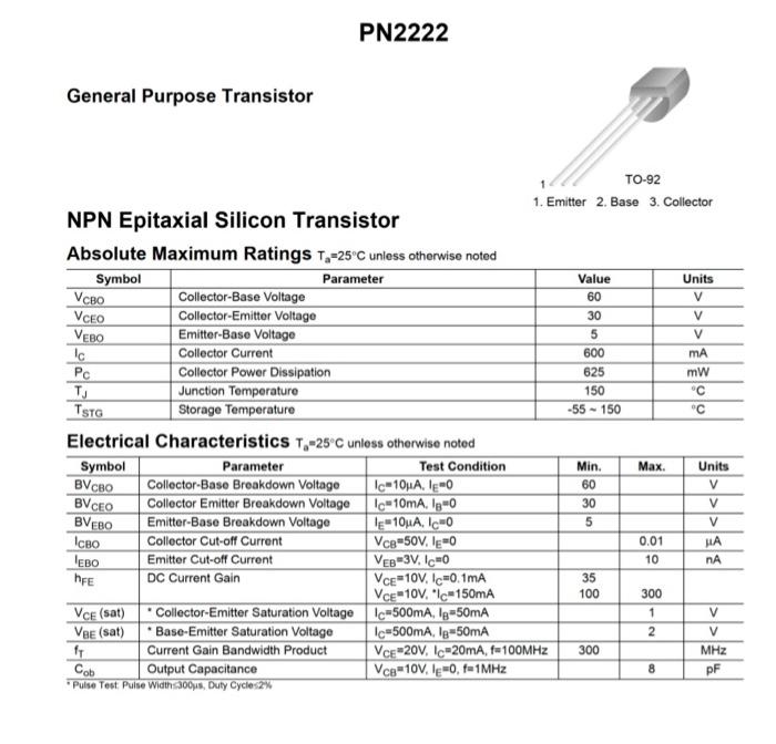 Solved Problem 3 : A datasheet is attached at the end of | Chegg.com