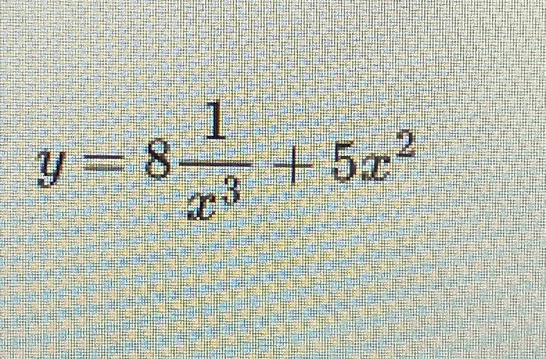 Solved y=81x3+5x2 | Chegg.com